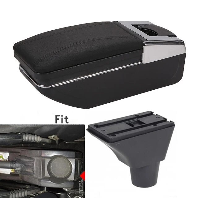 Подлокотник для Опель мерива, с подстаканником, пепельницей и USB-интерфейсом a-Black black line