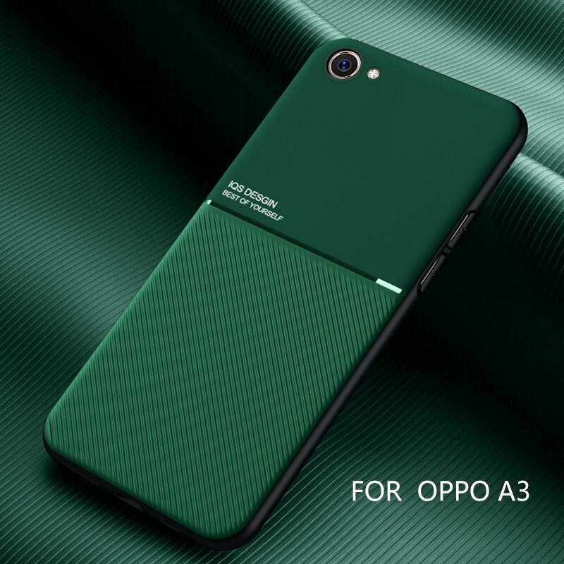 FASNYA Чехол из деловой кожи для OPPO A3 2018(Оппо A3 2018) с магнитным автомобильным держателем, тонкий защитный чехол для смартфона