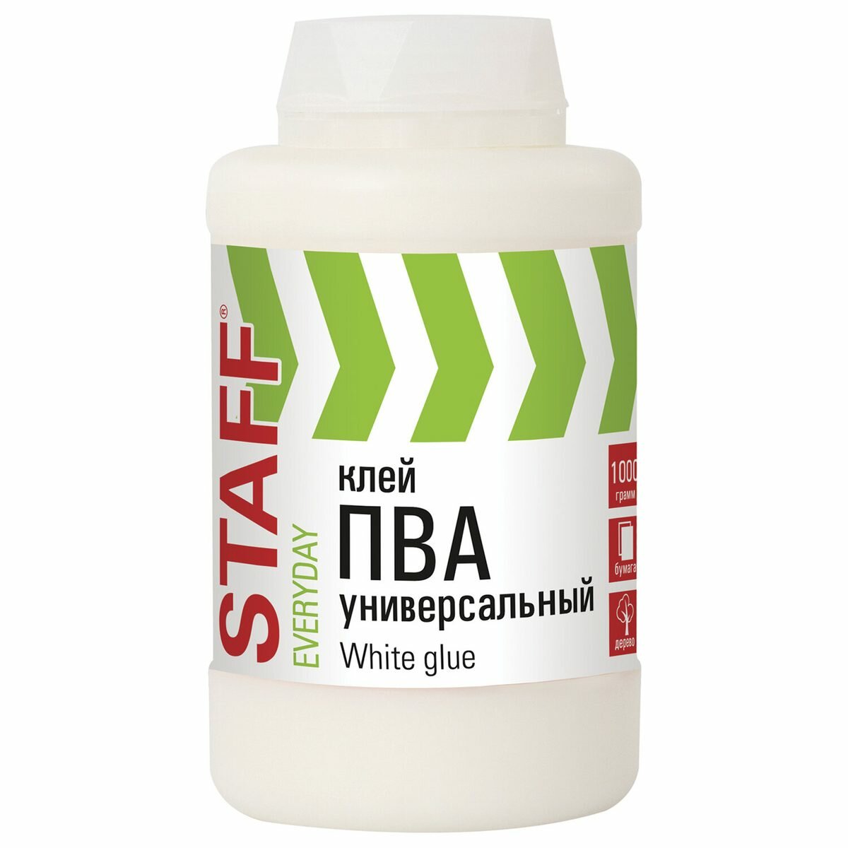 Клей ПВА Staff, 1кг (606431), 8шт.