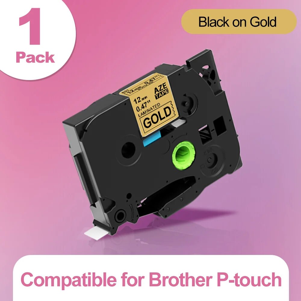 Маркировщик этикеток E1000 PRO MarkDomain 12mm Black on Gold