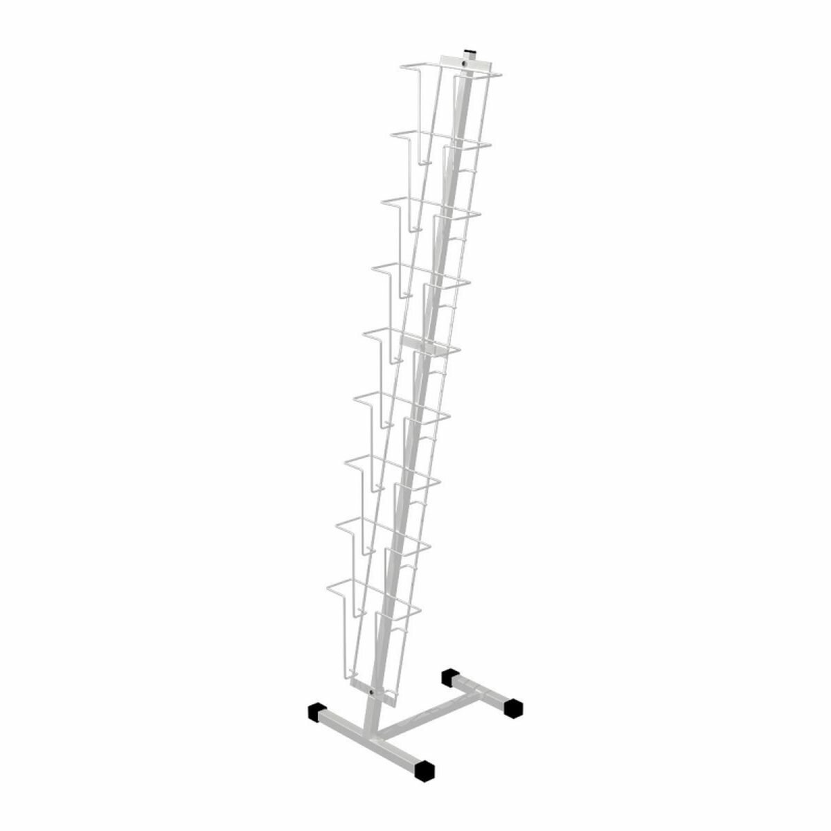 Стойка рекламная напольная К010 (для брошюр формата А4, 415x390x1610мм, белый)