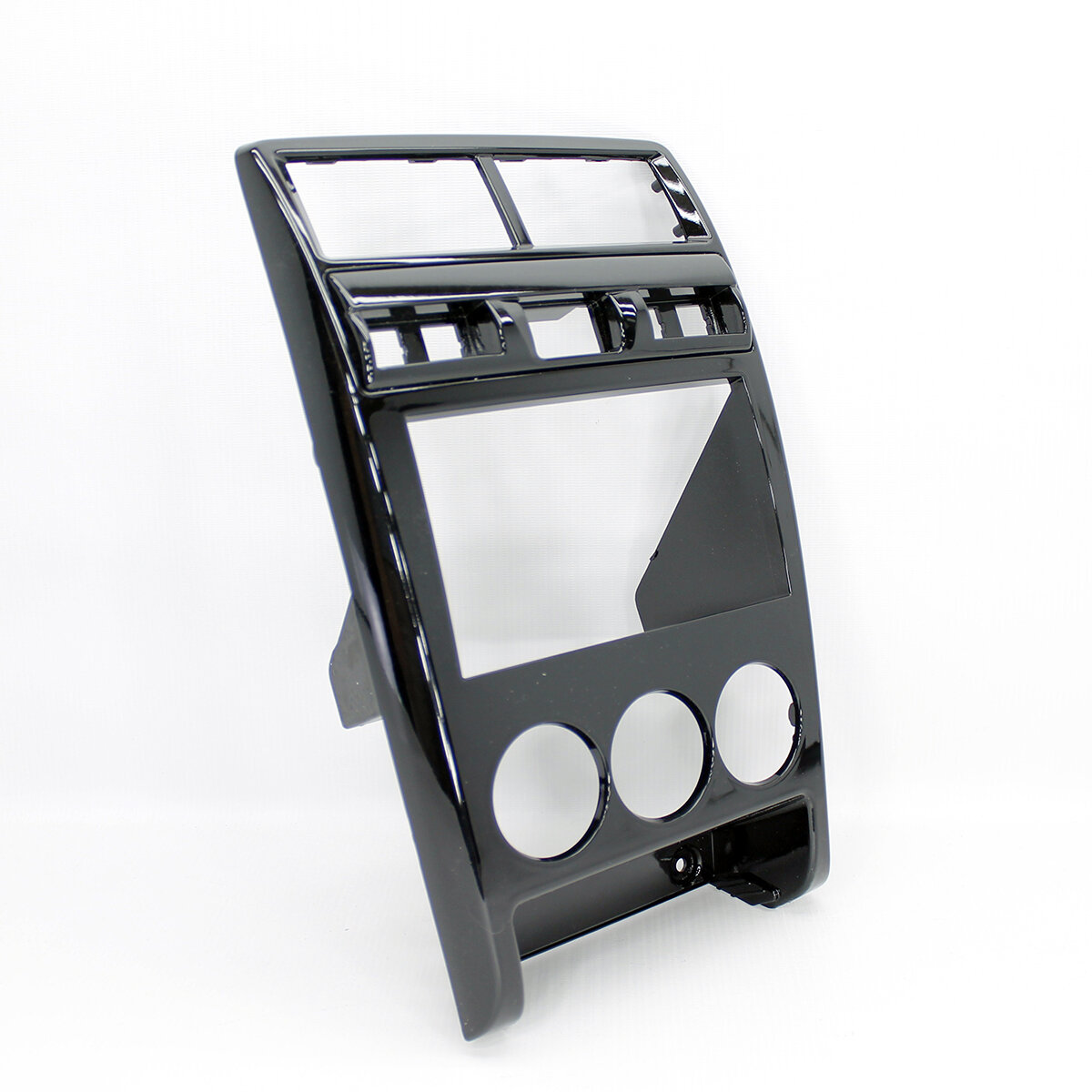 Центральная консоль панели приборов для Lada Priora 2 / ВАЗ 2170 (2 Din, чёрная глянцевая, без пепельницы)