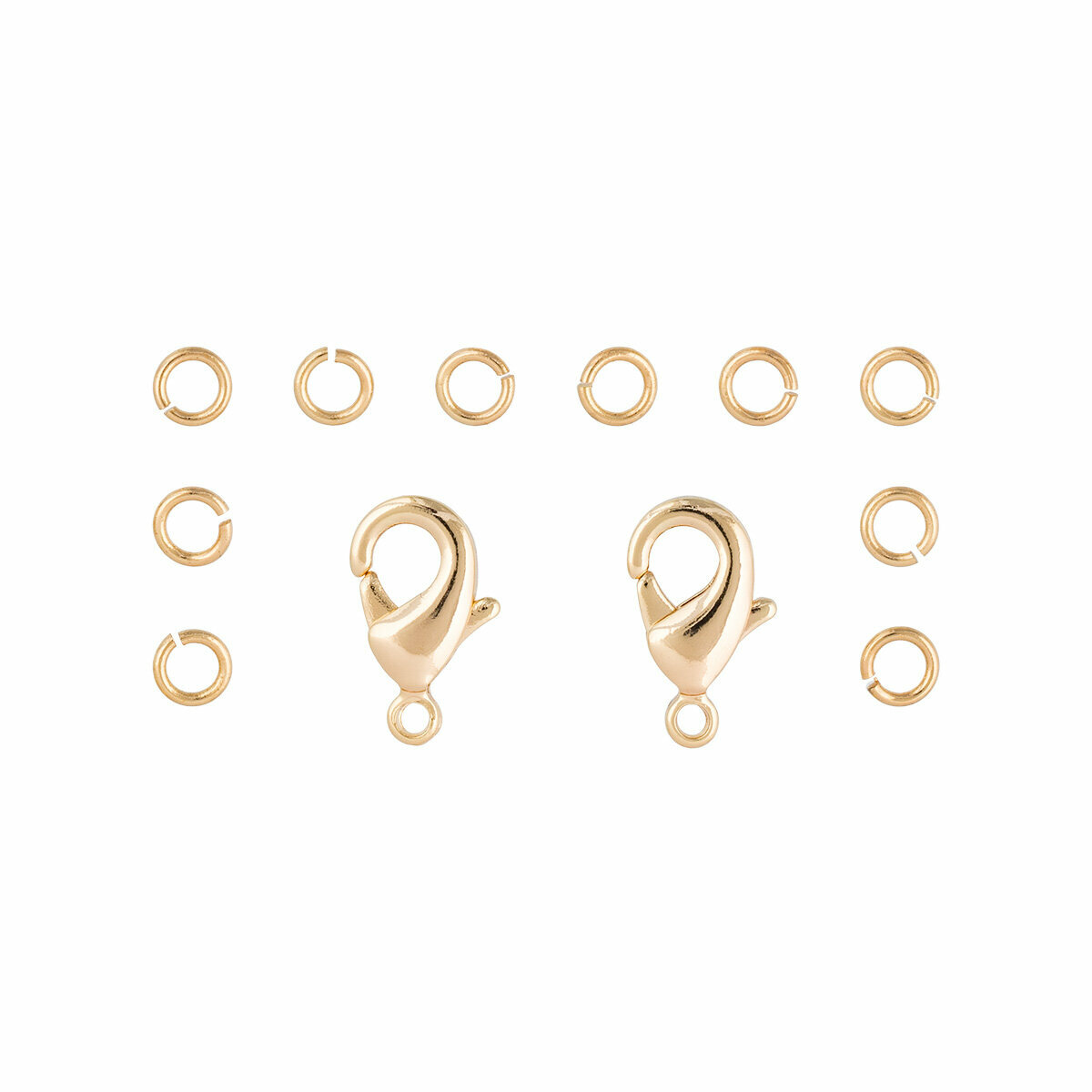 Zlatka Набор фурнитуры FMK-F03-OK60, 12 шт, цвет золото 02, комплект для бижутерии и изделий