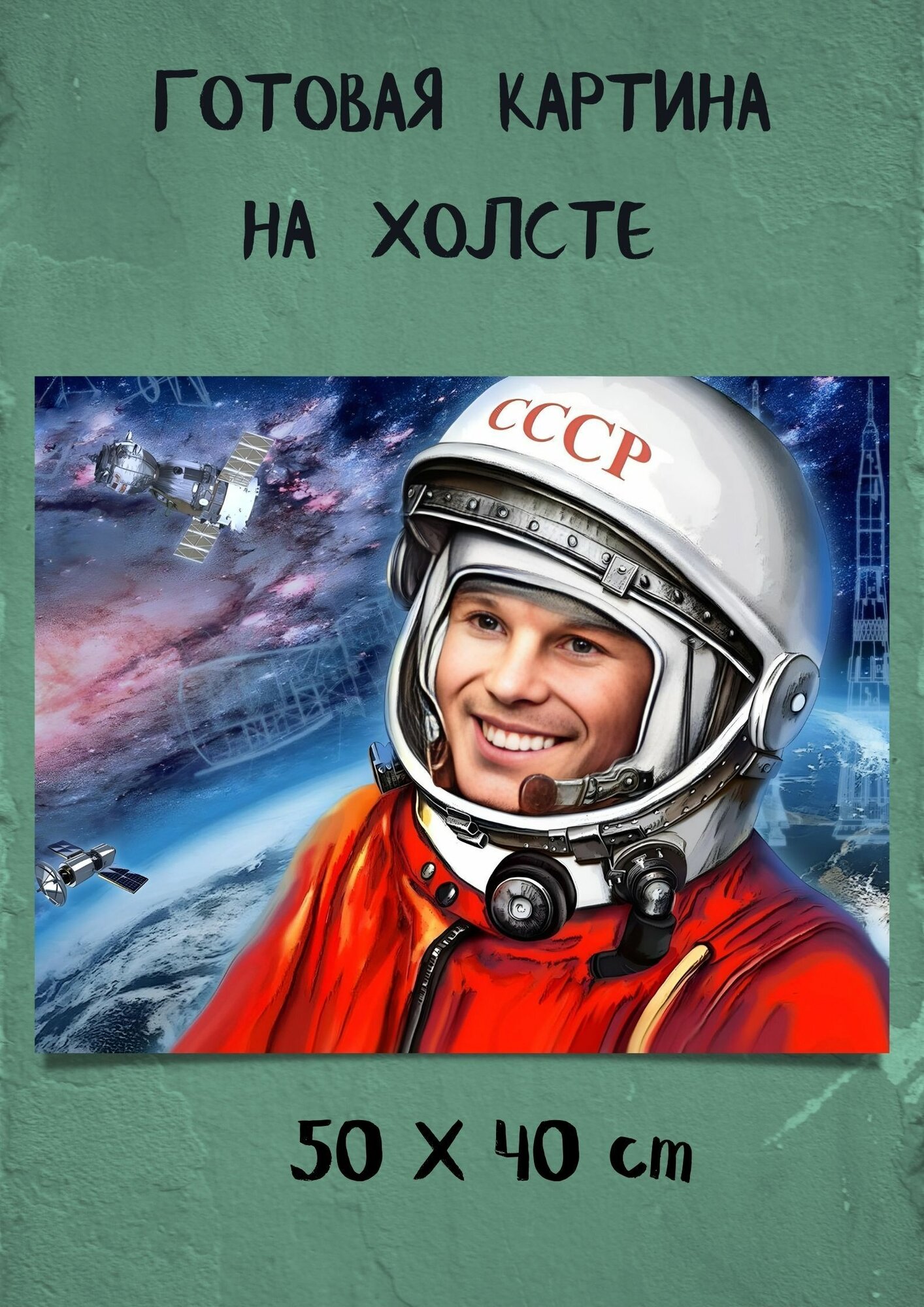 Картина про космос День Космонавтики 12 апреля Гагарин