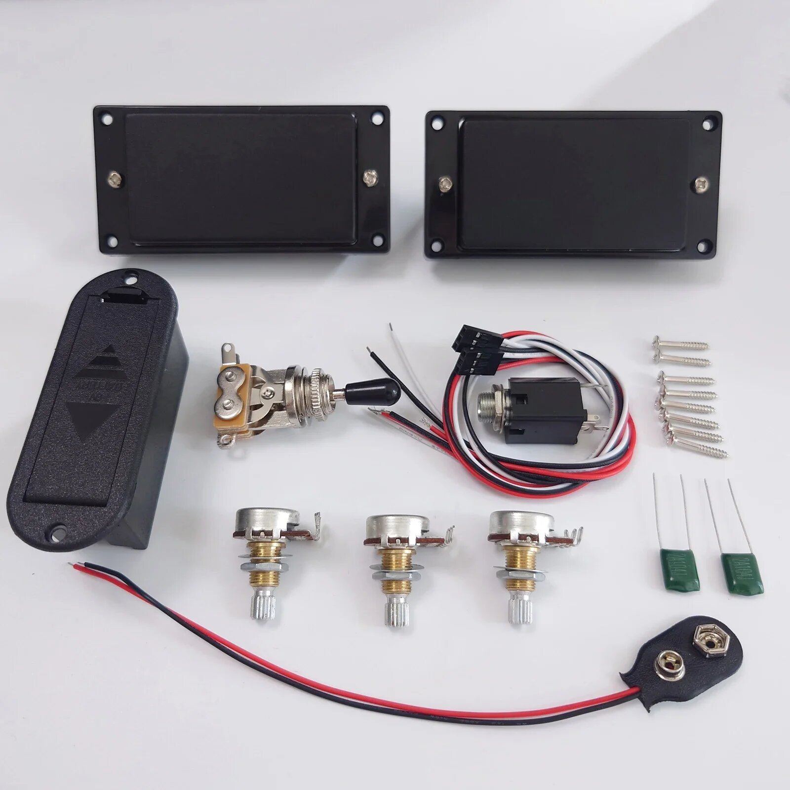 Yumiya HH Black Active Pickup 81 85, Pickups Set 3 Pot