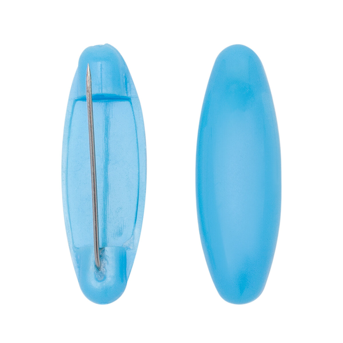 Булавка для постельного белья с безопасным замком, Айрис, 35 мм, пластик, металл (голубой), 144 шт