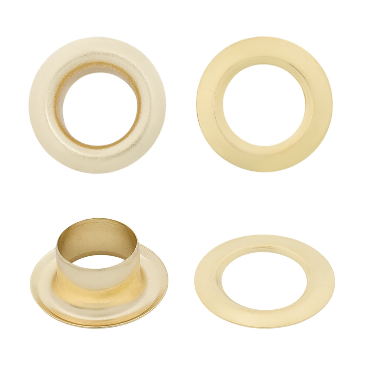 Люверсы для одежды и обуви 6 мм BIG, 1922/23, металл (золото), 100 шт