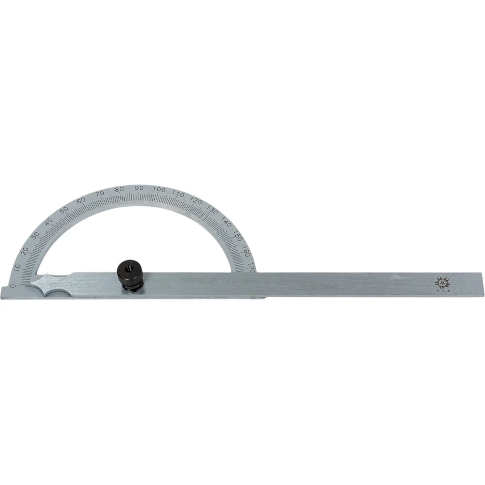 Угломер-транспортир TLX d 150 линейка L200, цена деления 1град. 67412, измерения и построения