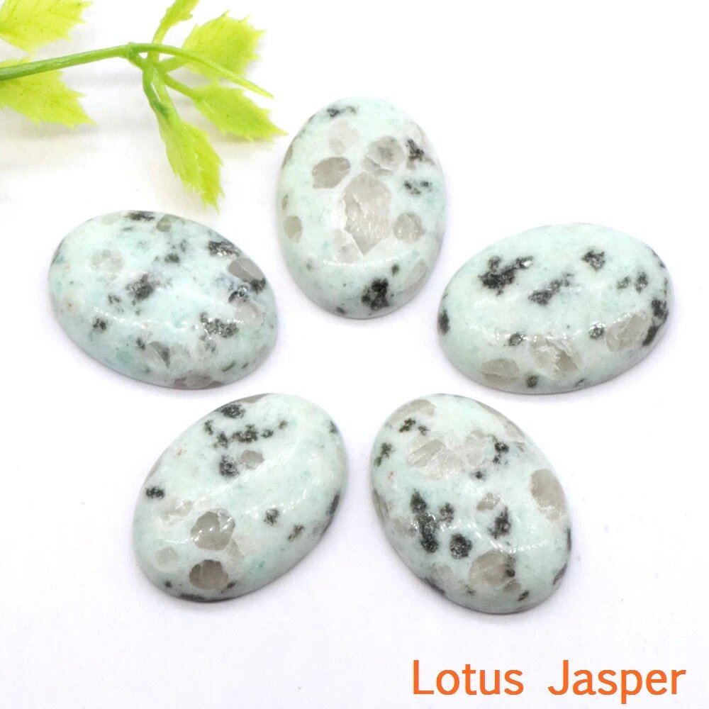 Овальные кабошоны из камня 18x25 мм 1pc, Lotus Jasper