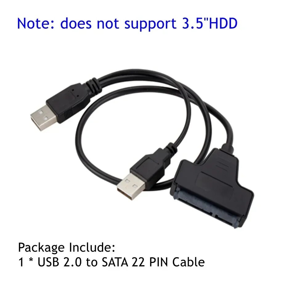YIGETOHDE Адаптер USB 2.0 для SATA HDD/SSD