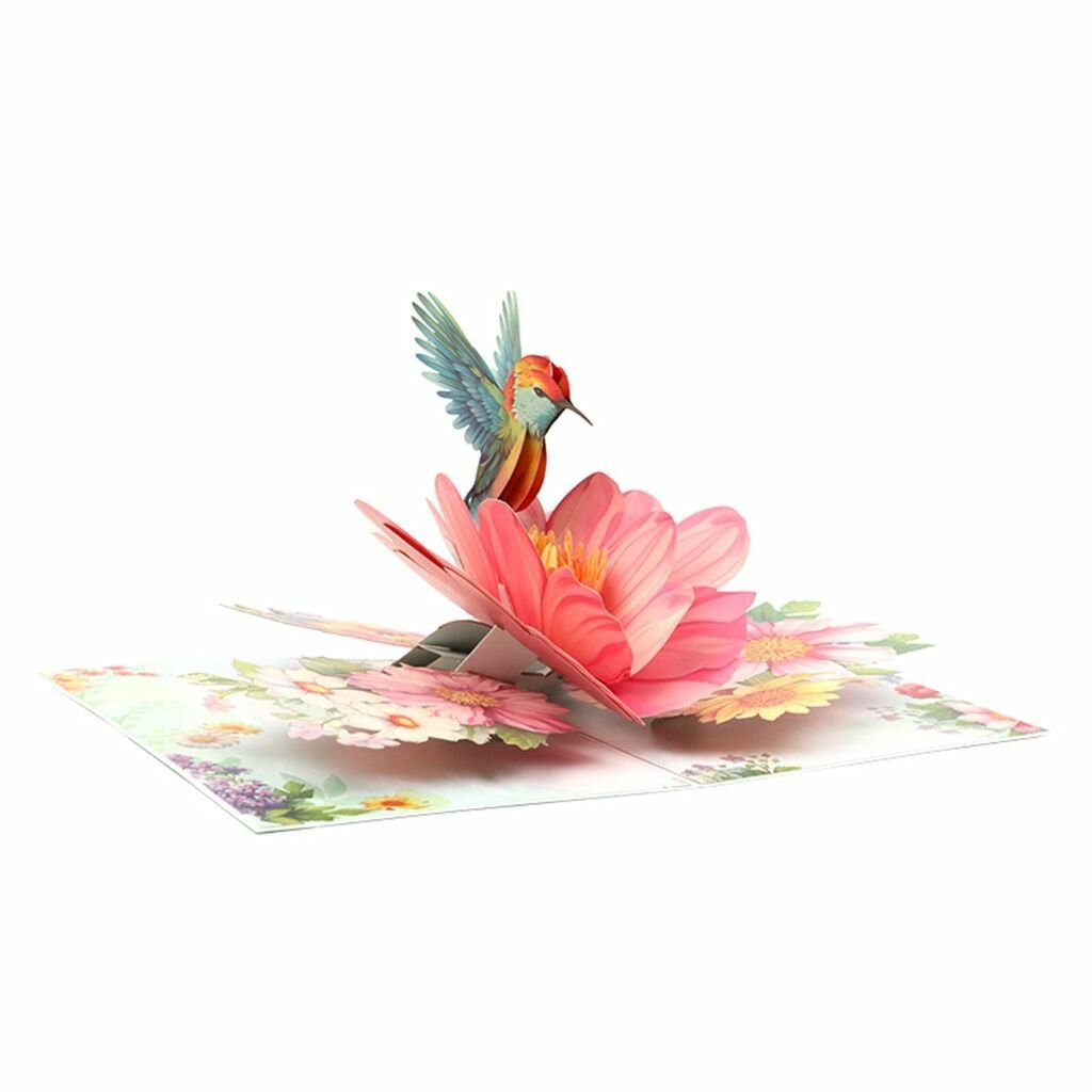 Приглашение 3D Bird Flower для сюрпризов на день рождения и свадебных пожеланий