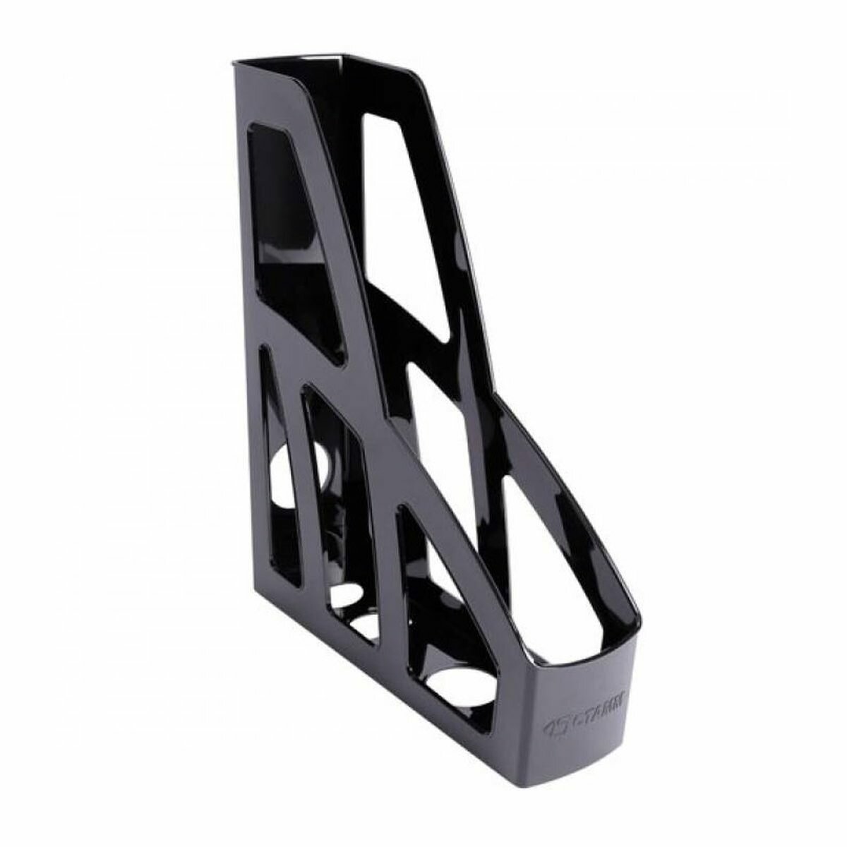 Лоток для бумаг вертикальный Стамм "Лидер", 75мм, черный полипропилен (ОФ100), 16шт.