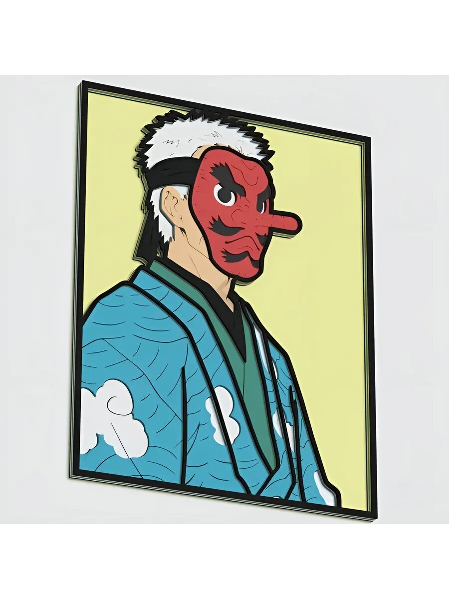 3D Картина по номерам из дерева Сакондзи Урокодаки, 23x30 см