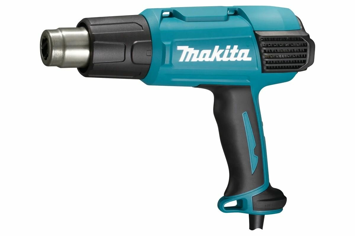 Тепловой строительный фен Makita HG6531CK, плавная регулировка температуры, 2000Вт, бирюзовый