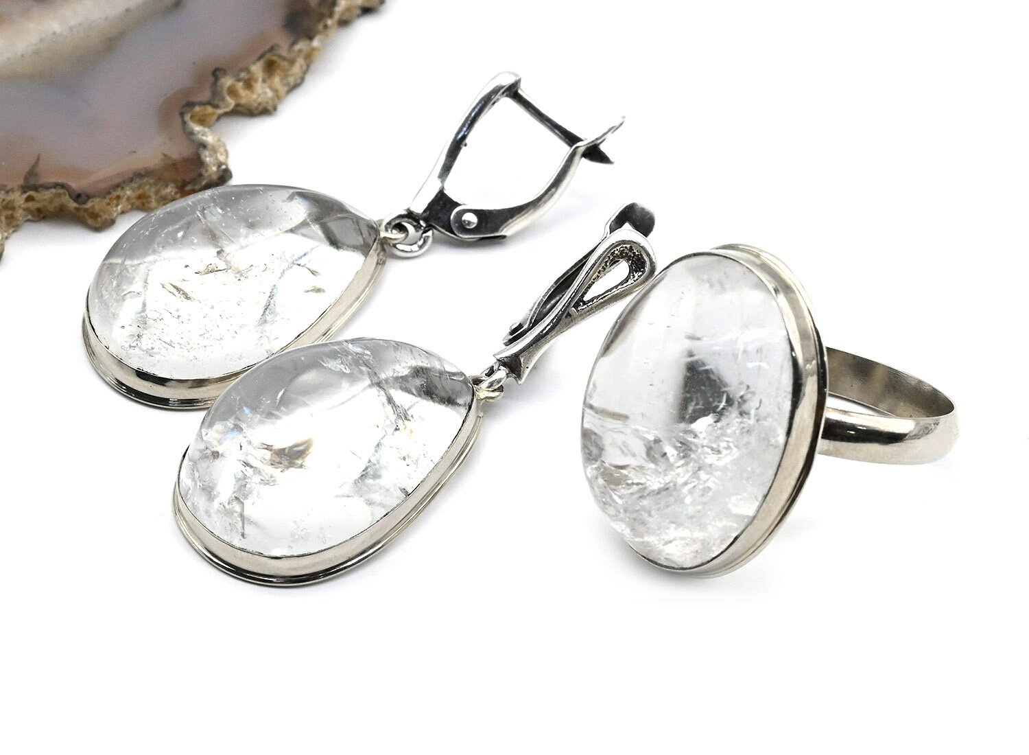 Комплект бижутерии, горный хрусталь