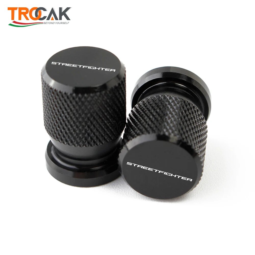 Алюминиевая крышка клапана пневматического отверстия уличных бойцов CNC, Мотоциклетные черный