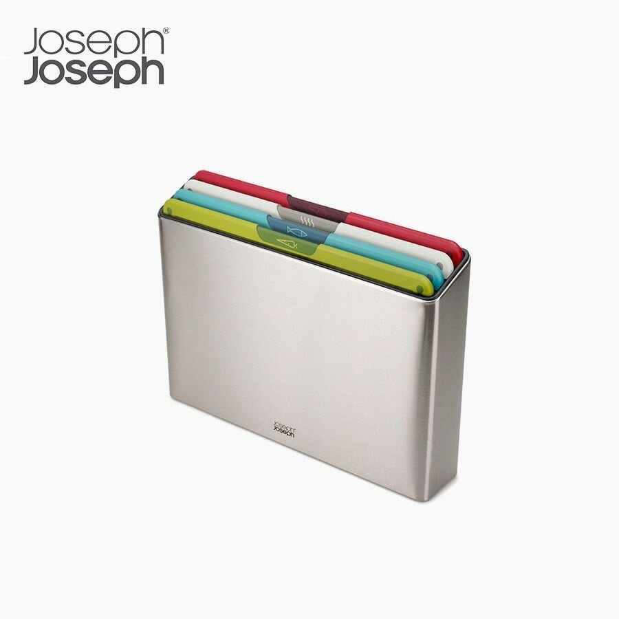 Набор разделочных досок Joseph Joseph "Folio" 60226, 4 разделочные доски, корпус из нержавеющей стали, разноцветные