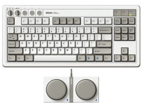 8BitDo Retro Mechanical Keyboard - M Edition 85HE/ механическая Kailh Box White V2, клавиш - 92, Bluetooth, USB Type-A, радиоканал / Клавиатура проводная + беспроводная
