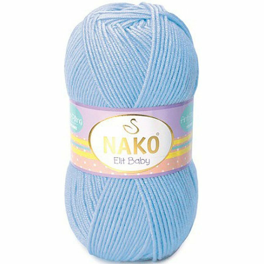 Пряжа Nako ELIT BABY 10305 голубой (5 мотков)