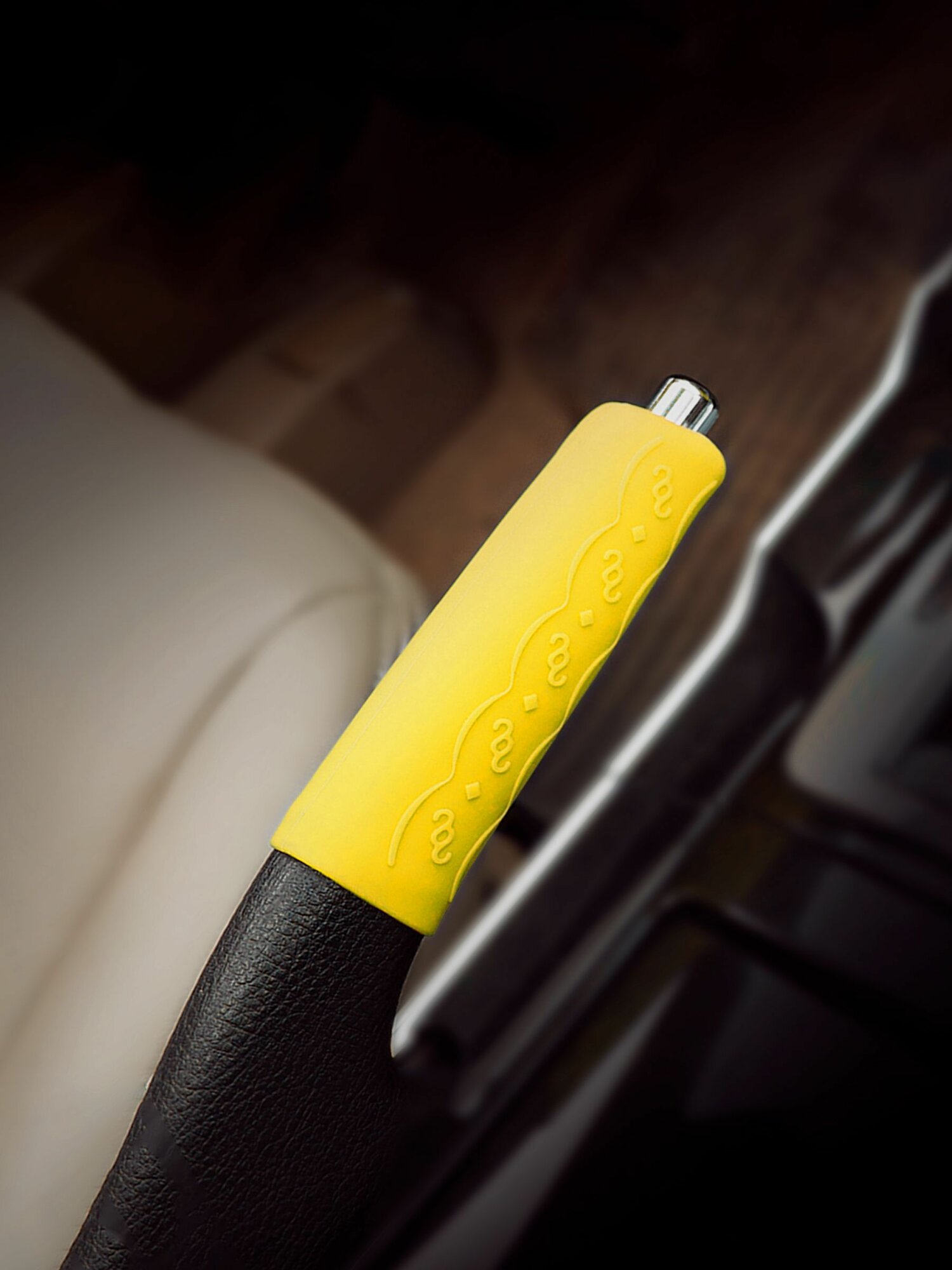 Чехол для Ручного тормоза автомобиля, Стояночный Рычаг, Ручник, Силиконовый Желтый