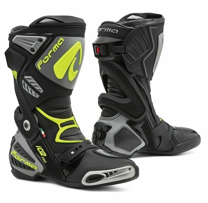 Мотоботинки FORMA ICE PRO BLACK/GREY/YELLOWFLUO 38