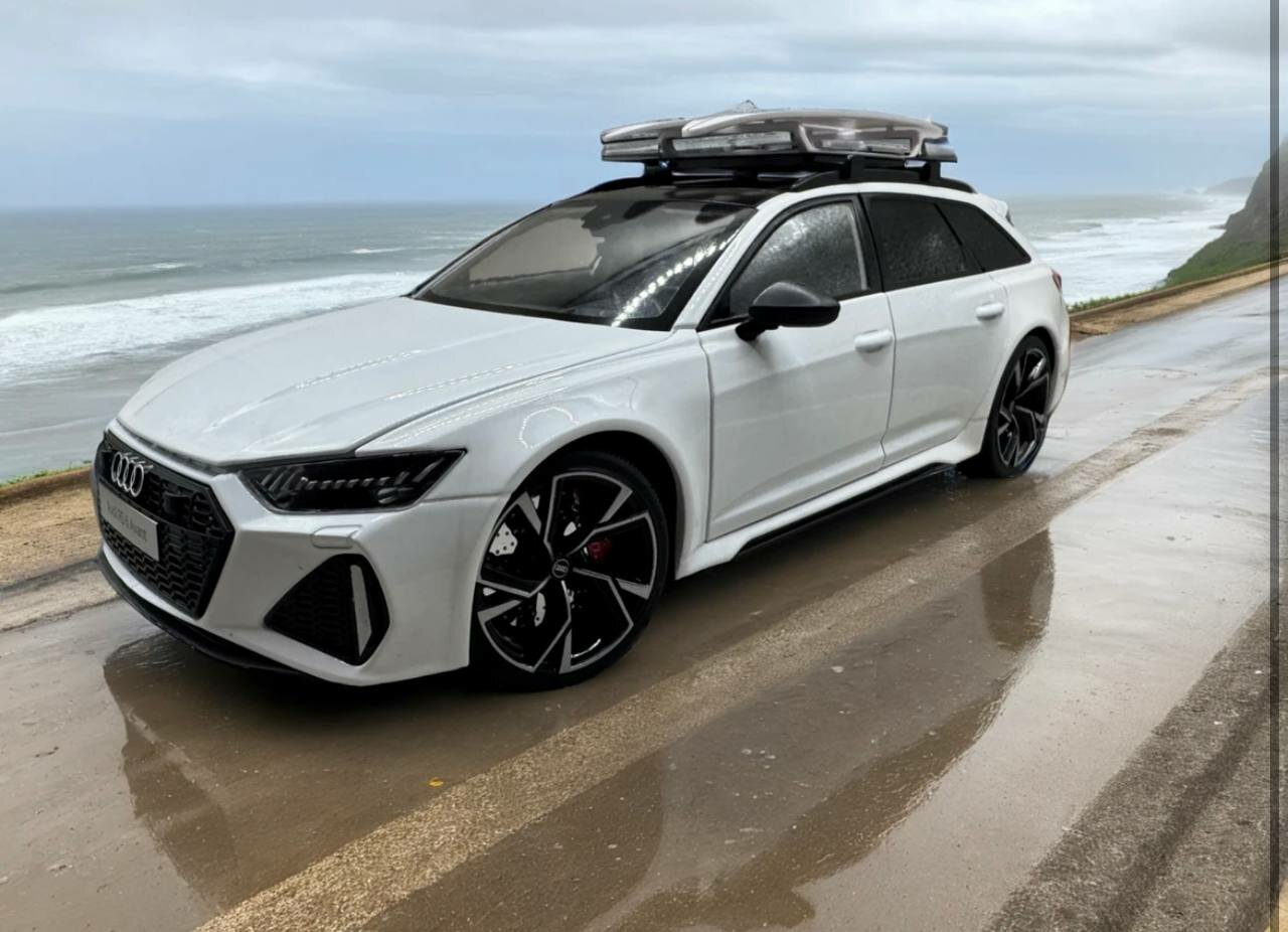 Металлическая масштабная модель автомобиля Audi RS 6 AVANT коллекционная 1/18 (свет + звук) новинка 2025