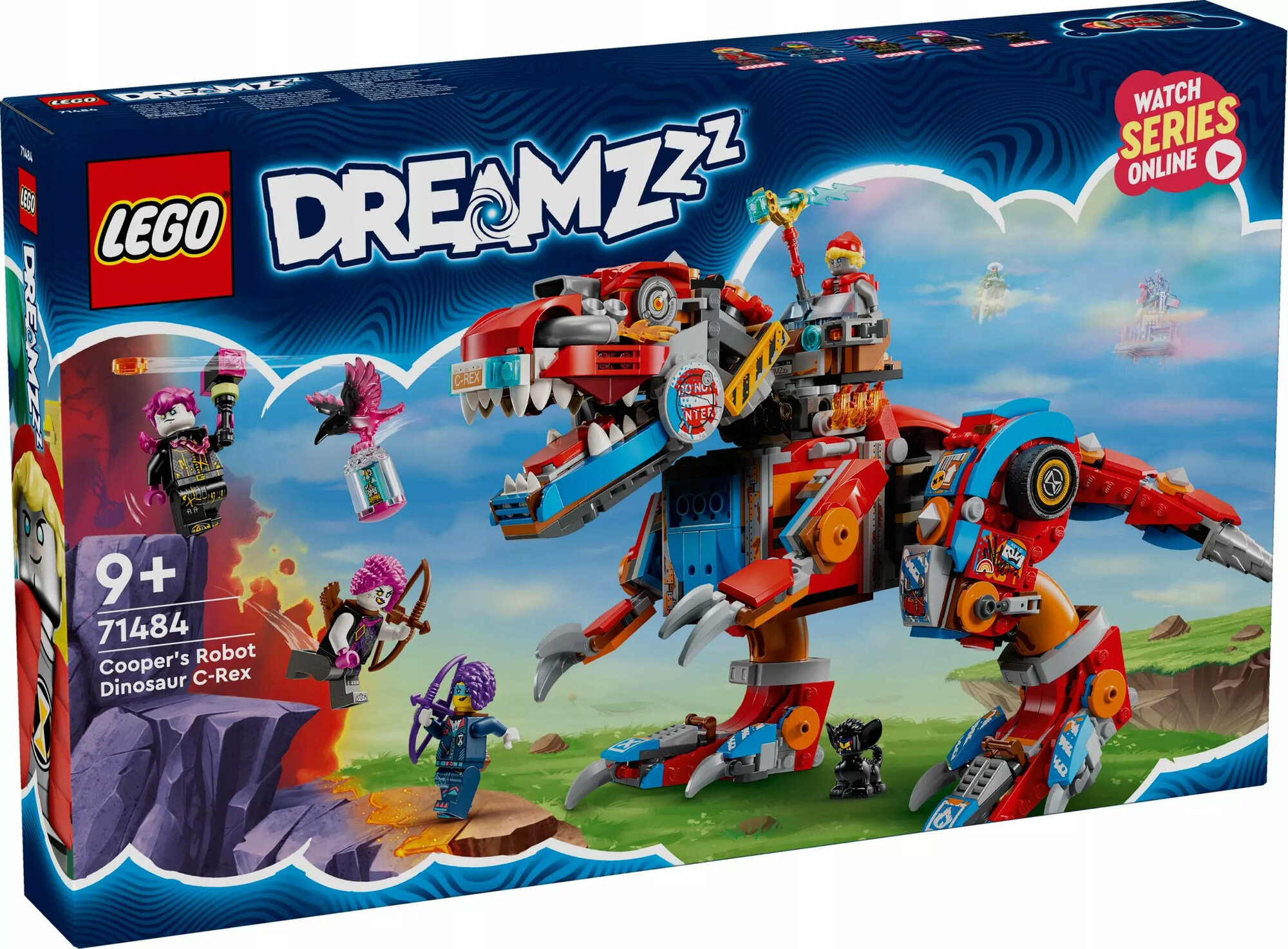 Конструктор LEGO DREAMZzz 71484 Робот-динозавр C-Rex Купера, 917 деталей, от 9 лет