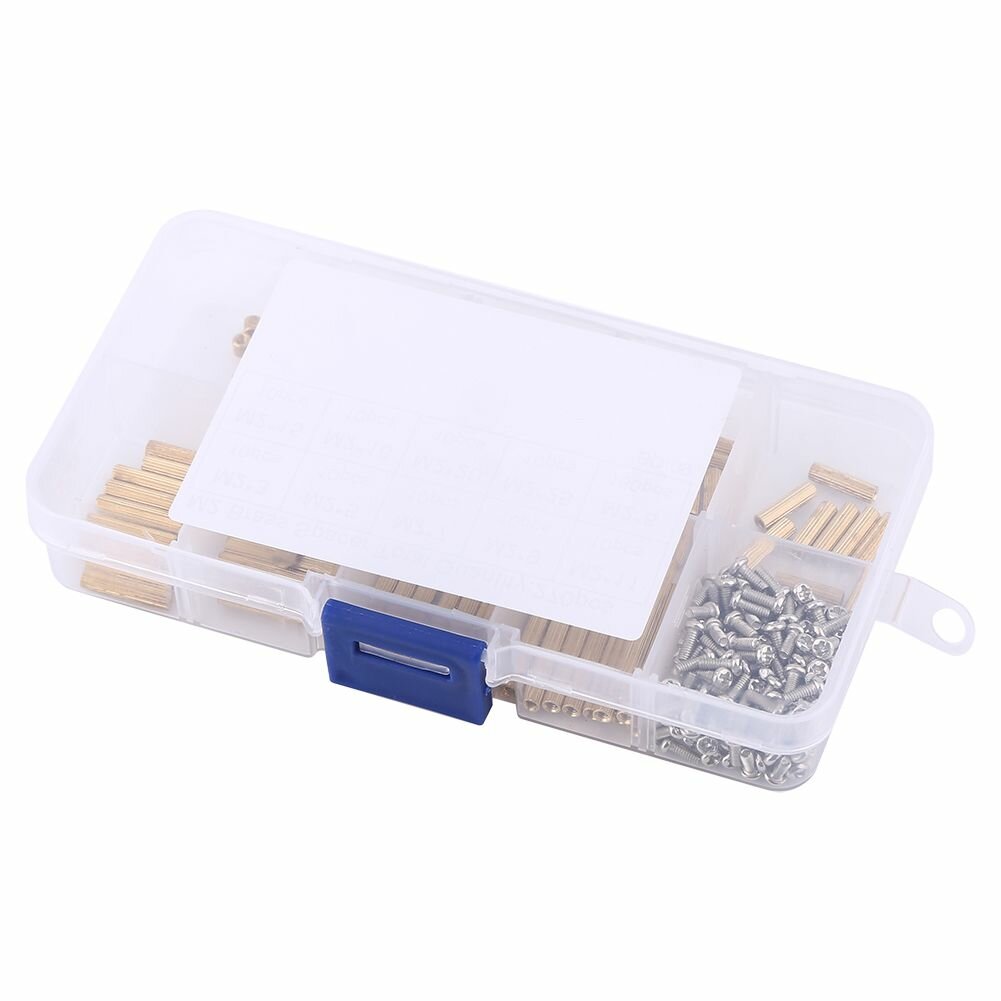 270 шт. латунный женский ограничитель и набор винтов M2, ассортимент