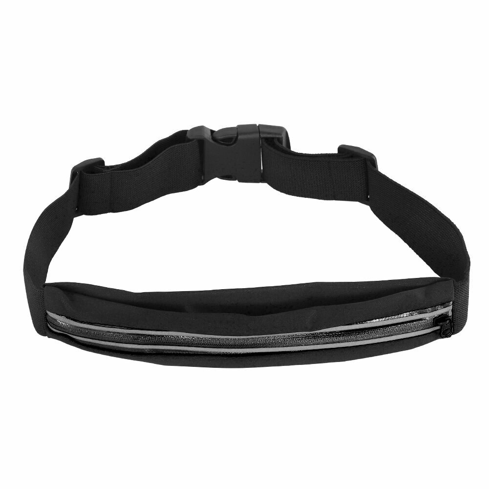 Пояс для бега, спортивная сумка-мешок с защитой от пота для походов, фитнеса, бега (черный)