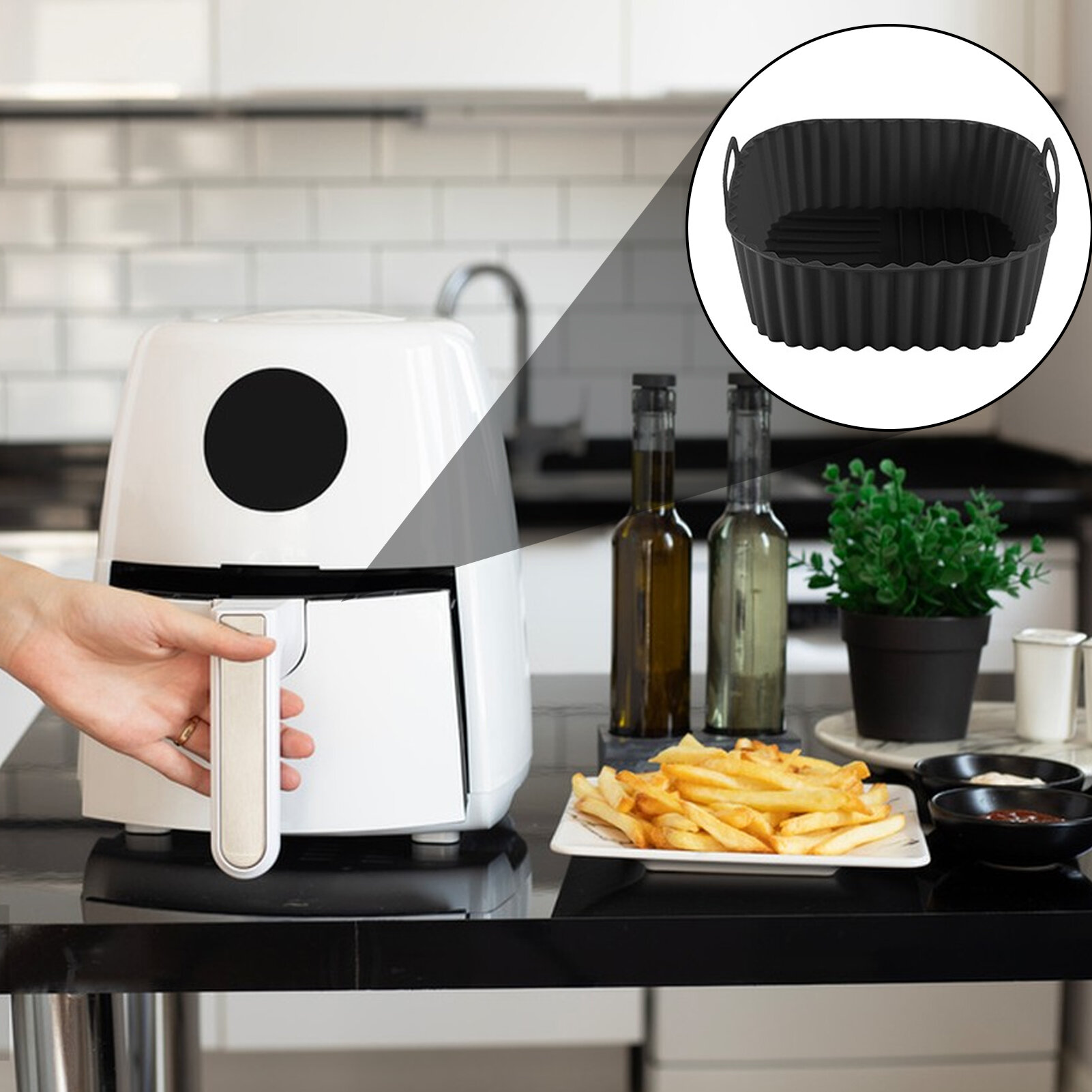 Пищевые силиконовые квадратные поддоны для аэрогриля и выпечки