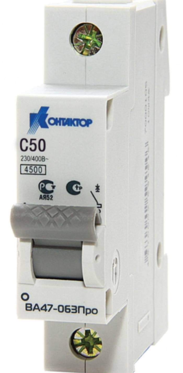 Автоматический выключатель Контактор ВА47-063Про, 1P 16А характеристика C, 4.5кА, 7000106 / электроавтомат