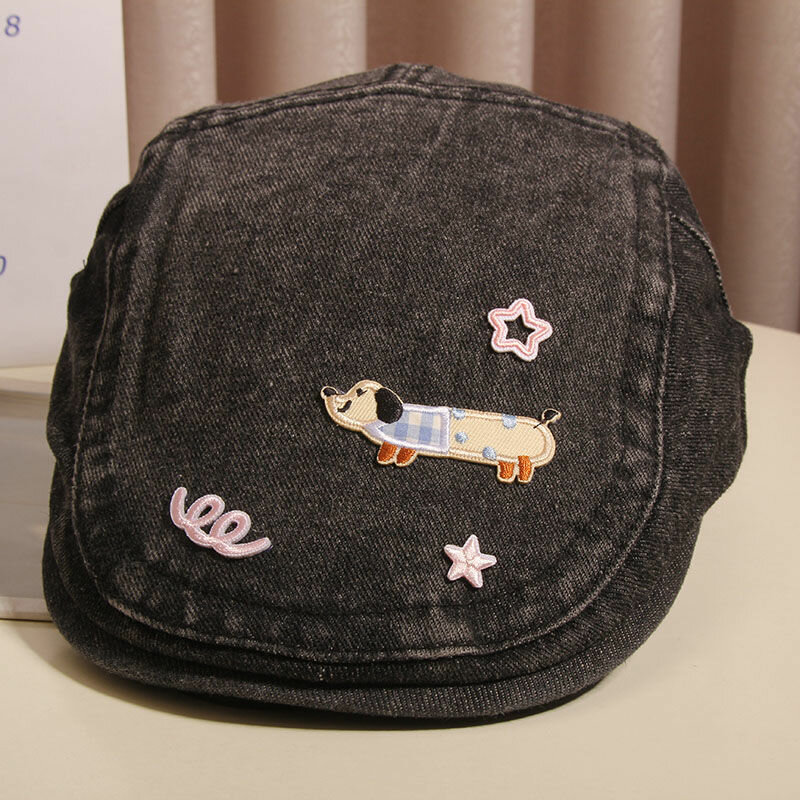 Шляпа "Cute Puppy", женская, корейская версия, один размер, собачий черный цвет