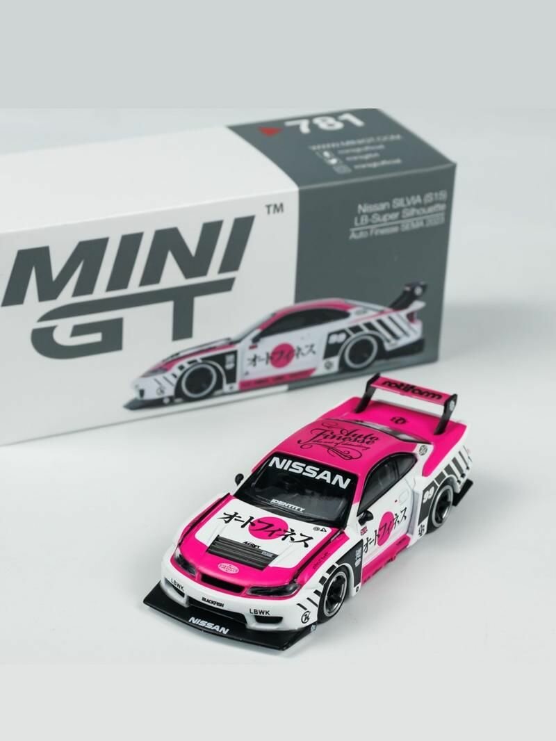 Машинка TSM MINI GT 1/64 #781 Nissan LB-Super Silhouette S15 SILVIA Auto Finesse SEMA 2023 Die-cast Alloy Car Model Collection Display Gift