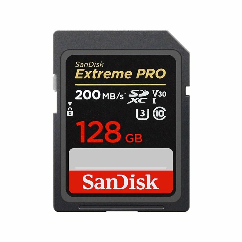 Карта памяти SanDisk SDXC UHS-I 64 ГБ 128 ГБ 256 ГБ 512 ГБ 4K U3 V30 Class10 Extreme Pro 32 ГБ C10 SDHC Высокоскоростная SD-карта для камеры