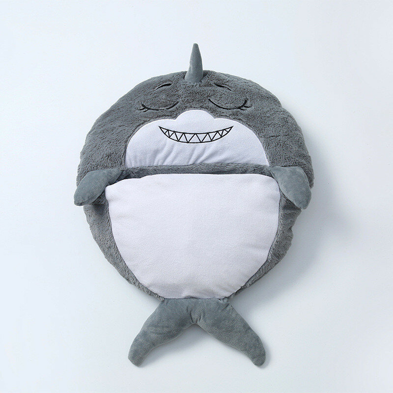 Костюм детский мультяшная акула сова единорог панда узор складной фланелевый спальный мешок для детей весна постельное белье