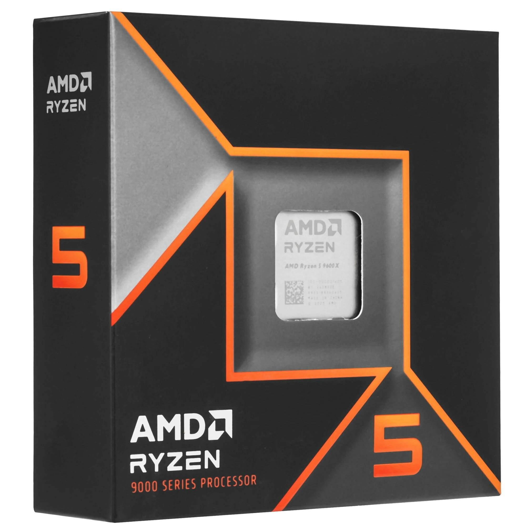 Процессор AMD Ryzen 5 9600X, BOX, 6 ядер, 12 потоков, техпроцесс 4нм, сокет AM5