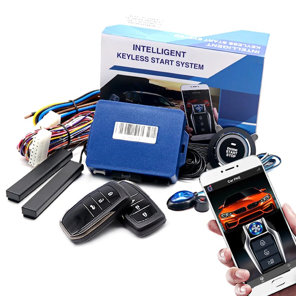 Kirbin Универсальная кнопка запуска и остановки автомобиля, централизация в систему бесключевого доступа, противоугонная система сигнализации блокировки двигателя, автоматический дистанционный стартер, K5-9100S(FT)