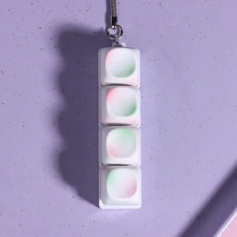 4-клавишная игрушка-клавиатура, креативный брелок для снятия стресса, простой брелок для ключей с колпачком, подвеска для взрослых и детей, декомпрессионный брелок для ключей, игрушки, подарки