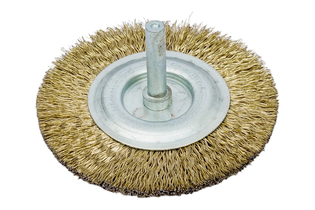 Гефест щетка дисковая 100 мм, ось 8 мм для обработки металла и поверхностей