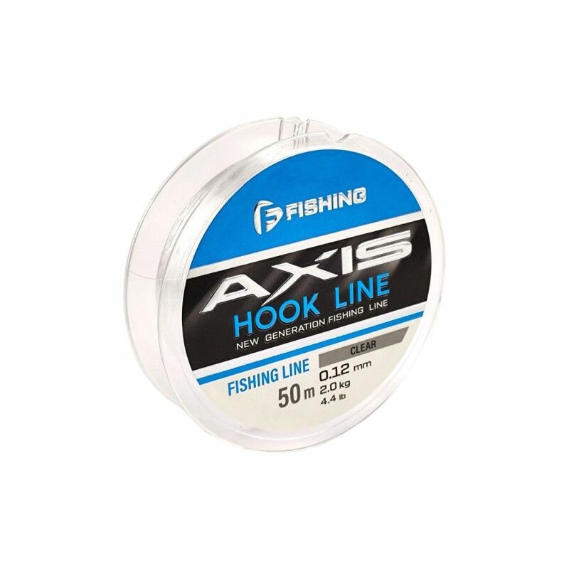 F-FISHING Леска Axis Hook Line Clear 50м 0,12мм 2,0кг 4,4lb