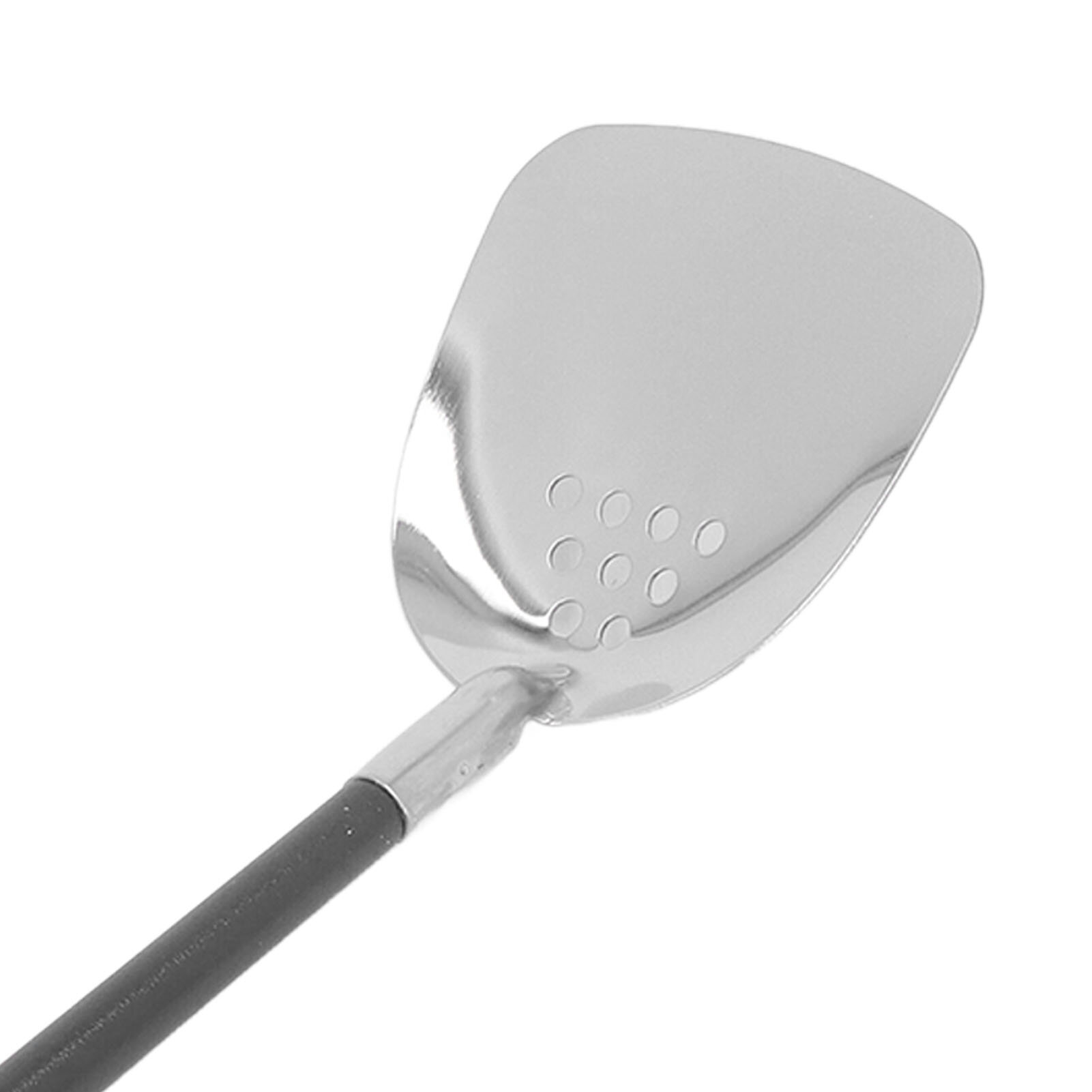 Половник для горячей кастрюли из нержавеющей стали, защита от ожогов, теплоизоляция, длинная ручка, ковш для тушеного мяса, черная ручка, негерметичная лопата