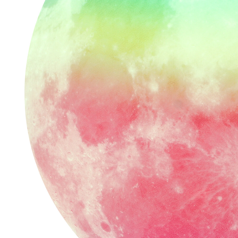 30 см светящаяся наклейка на стену в форме луны, домашний декор для детской комнаты, спальни (красочный зеленый свет)