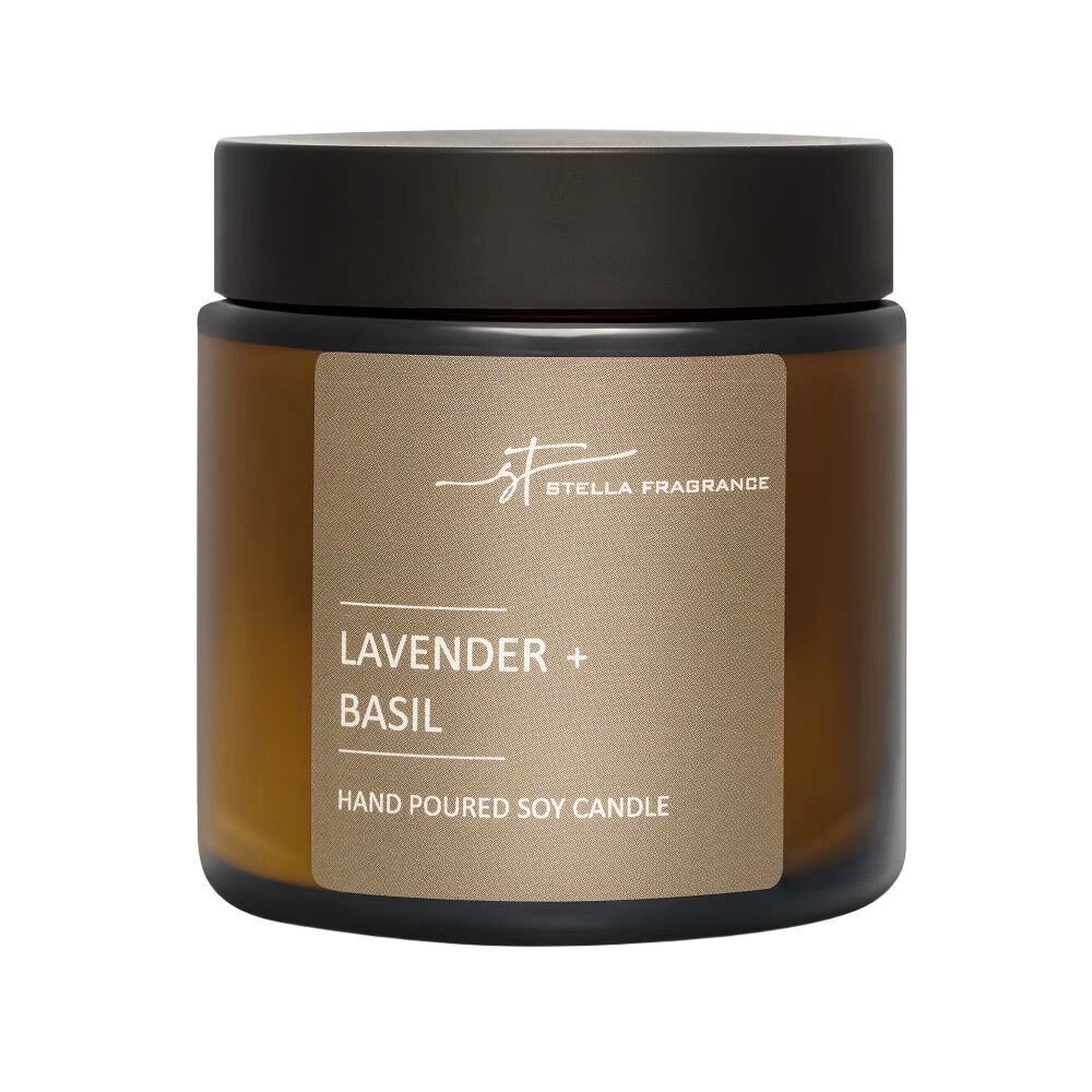 Свеча ароматическая Stella Fragrance Lavender Basil 90 г Stella Fragrance SF0423
