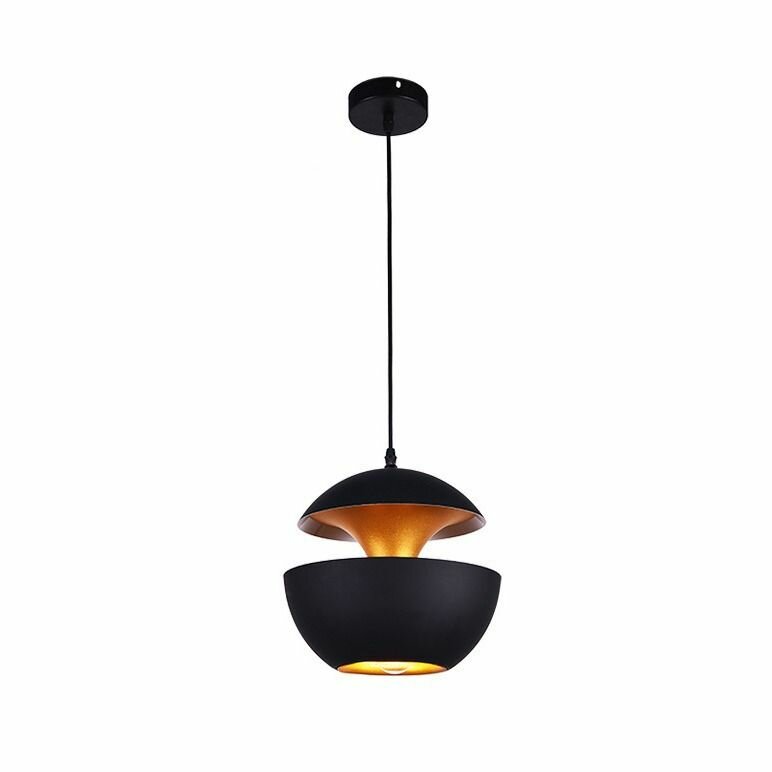 Простой металлический подвесной светильник для комнаты, алюминиевый корпус, цоколь E27, тёплый свет