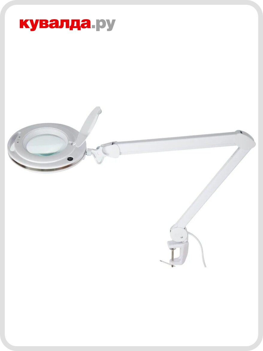 Лупа REXANT 31-0531 на струбцине круглая 3D с подсветкой 60 SMD LED