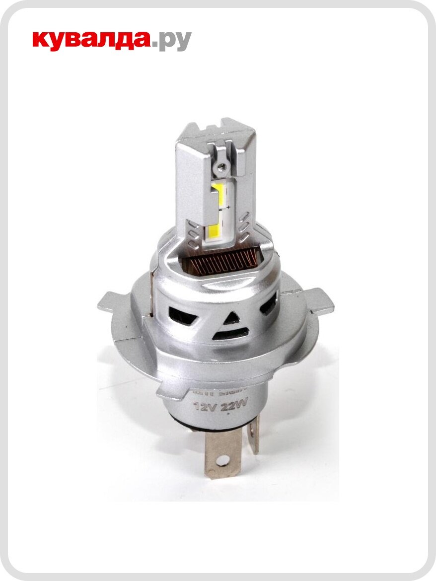 Лампа светодиодная MTF LIGHT LUXOPTIC H4/H19 12w, 22w, 2200lm, 6000k, комплект, компл.