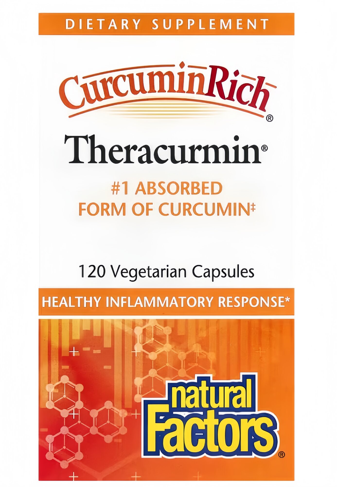 Natural Factors, CurcuminRich, Theracurmin, куркумин, 120 вегетарианских капсул