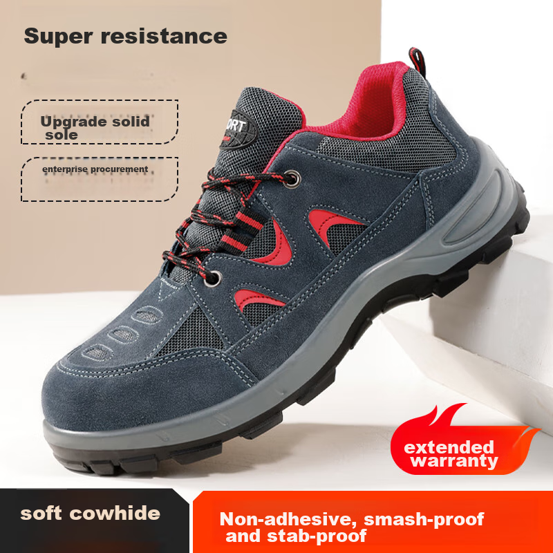 JUNBU Men's Winter Steel Toe Anti-Smashing Anti-Piercing Wear-Resistant Lightweight Work Safety Shoes 3020-1 Size 44