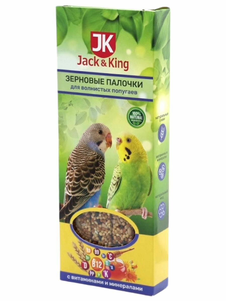Зерновые палочки с витаминами и минералами, 3шт, 90гр. Jack&King
