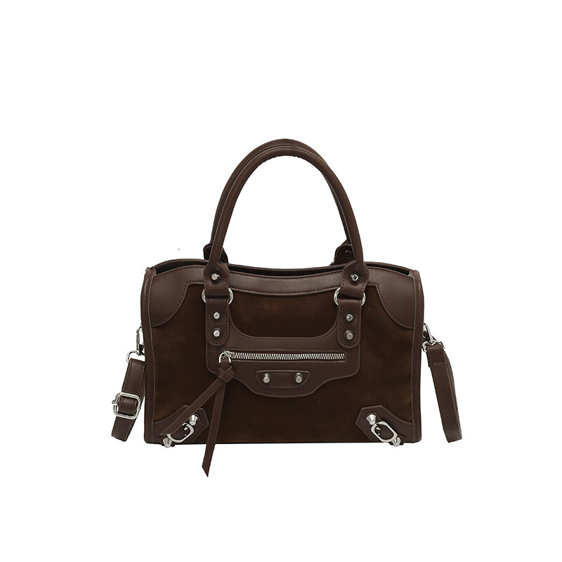 Большая вместительная женская модная сумка через плечо с ручкой, стиль европейско-американский, универсальная сумка для мам на прогулку,22,20, молния, плечевой ремень, сумка, белый,31, кофейный,